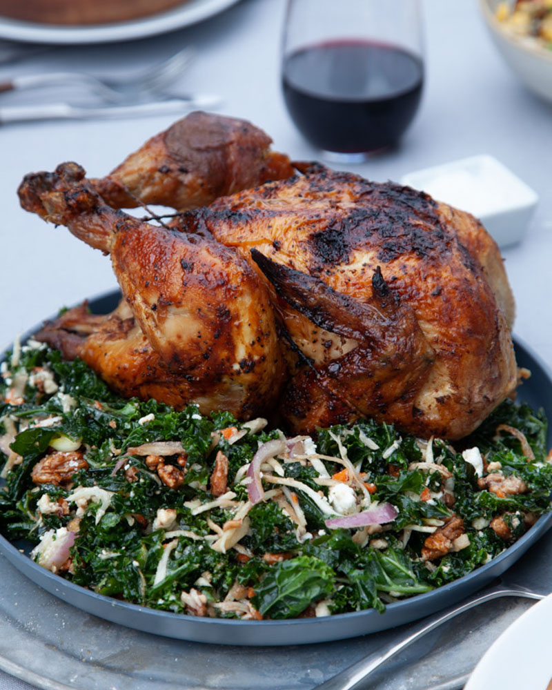 Peruvian Style Chicken With Spicy Green Mayonnaise And Pickled Onions ...